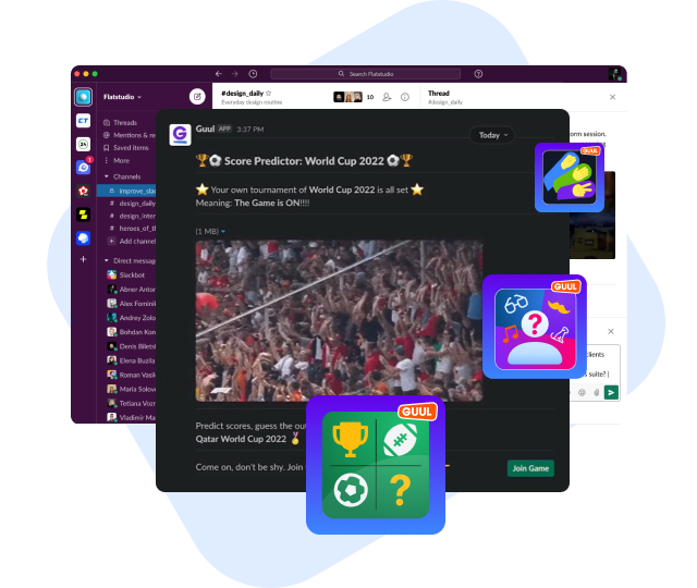 Online team building social games for Slack & Teams | Guul Games